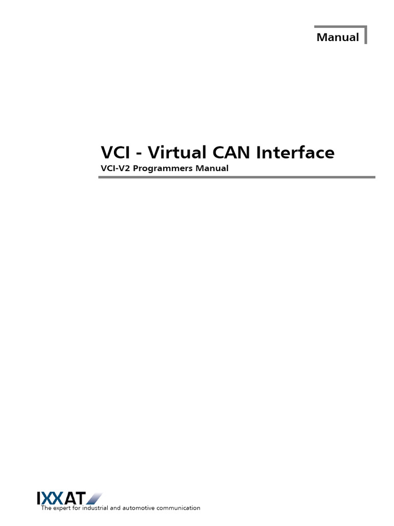 VCI V2.20 Programmer Manual 2.9 (English) | PDF | Pointer (Computer Programming) | Parameter ...