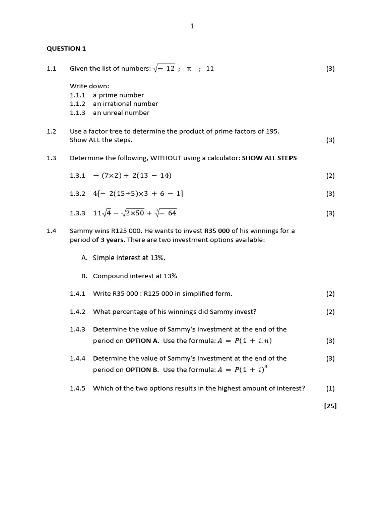 Grade 9 MATHS T2 JUNE EXAM | PDF | Mathematics | Applied Mathematics