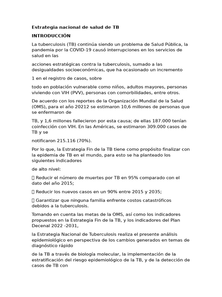 TB (1) | PDF | Tuberculosis | Ciencias de la Salud