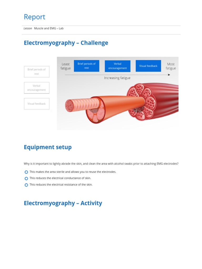 Muscle and EMG | PDF | Electromyography