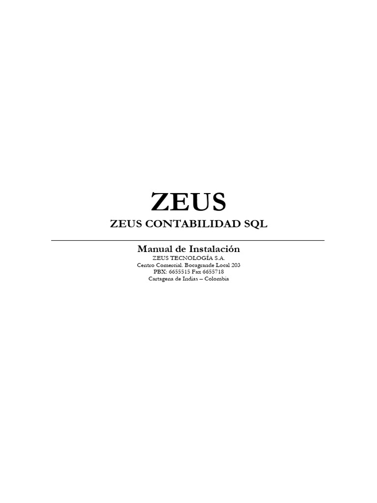 Instalación de Zeus Contabilidad SQL | PDF | Ventana (informática) | Interfaces gráficas de usuario