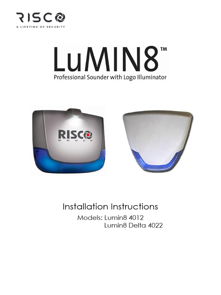 5IN1295 F LuMIN8 External Sounder and Delta Installation Instructions ...