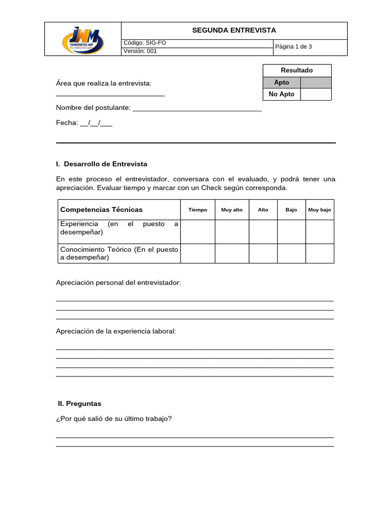 6. SEGUNDA ENTREVISTA | PDF