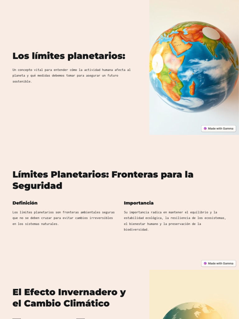 Los Limites Planetarios | PDF | Agua | Dióxido de carbono