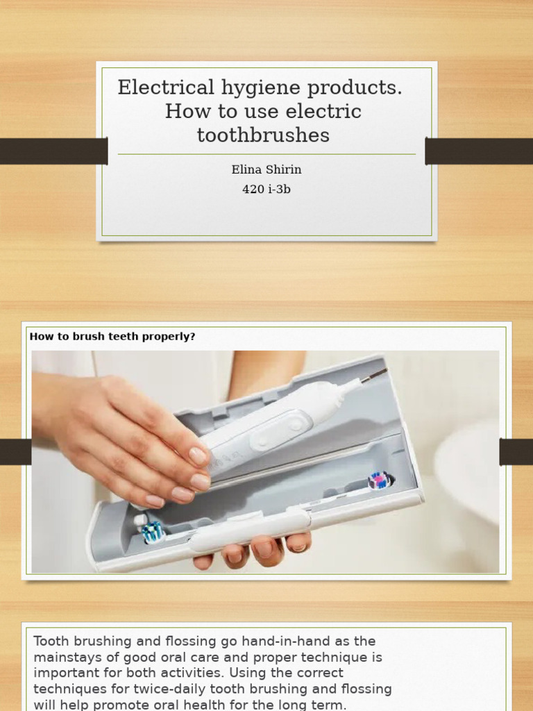 Electrical Hygiene Products | PDF | Toothbrush | Oral Hygiene