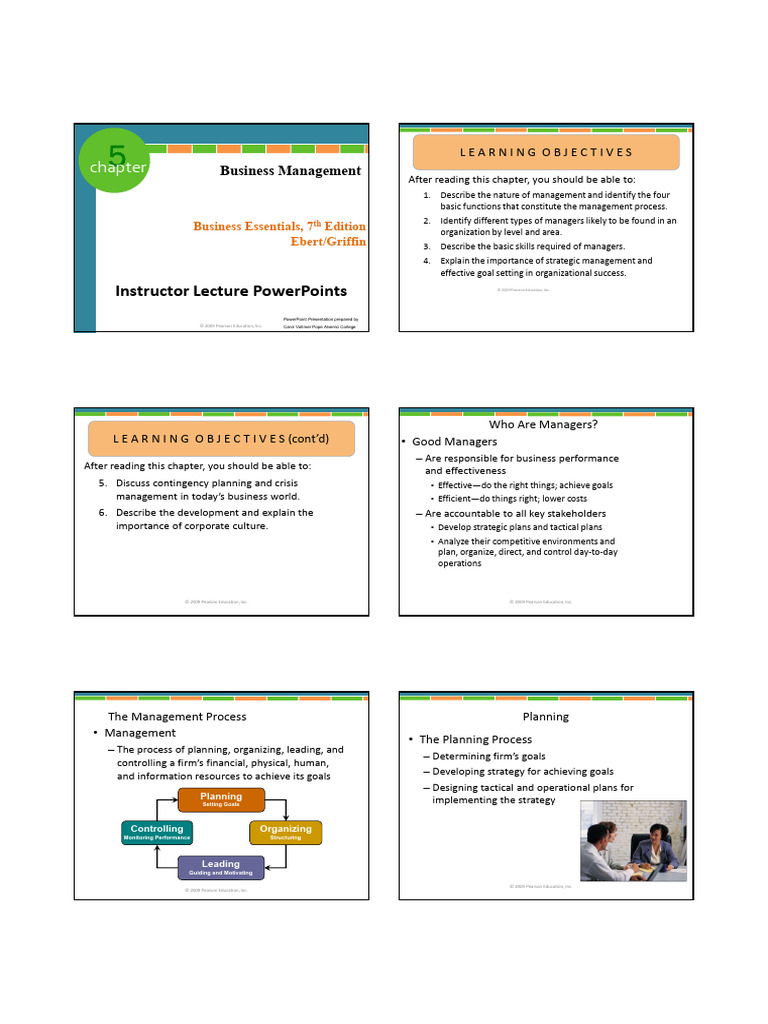 Management Process and Skills Overview | PDF | Strategic Management ...