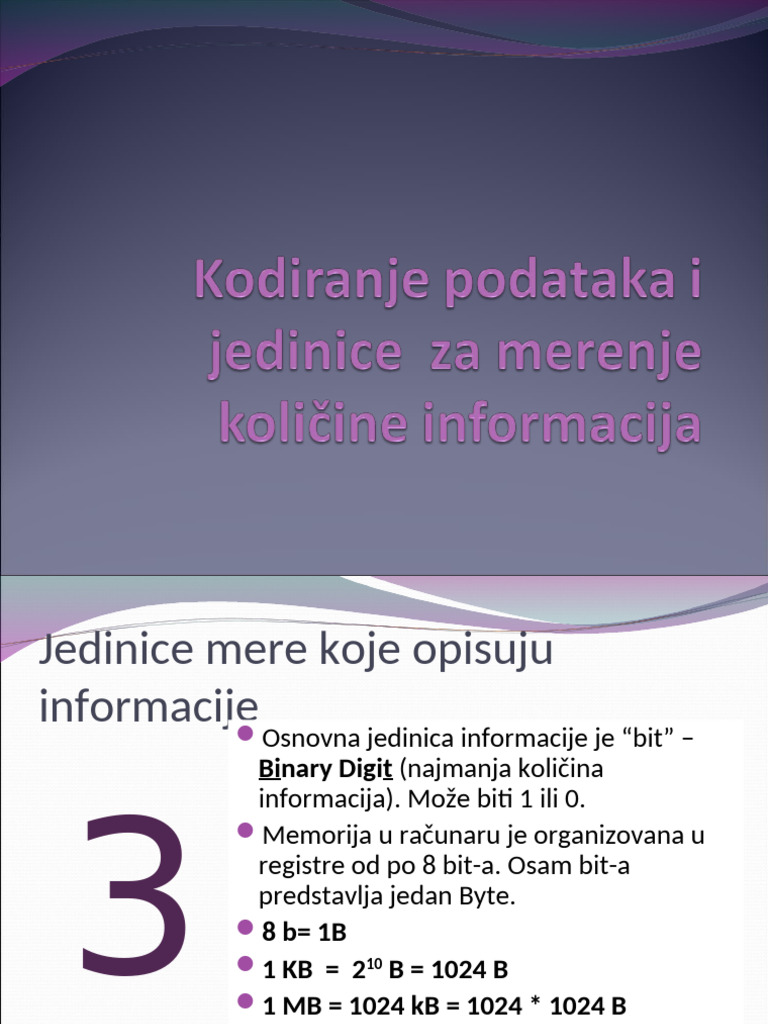 02 - Kodiranje I Jedinice Mere | PDF