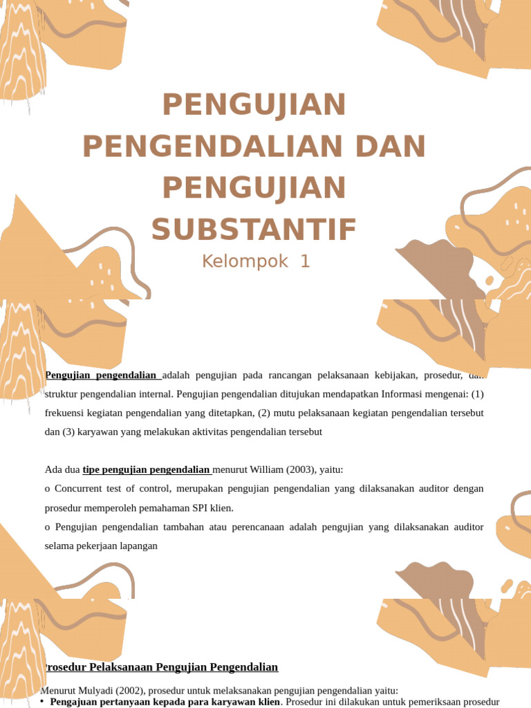 Pengujian Pengendalian Dan Pengujian Substantif | PDF