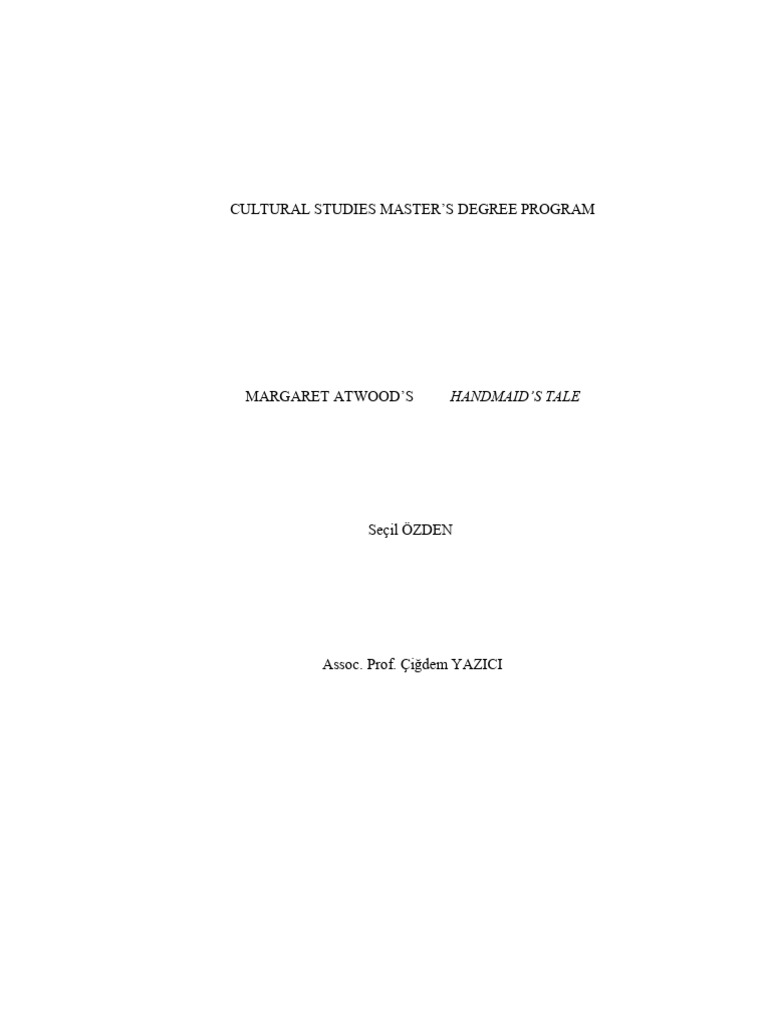 Gender Performativity in Feminist Dystopia Margaret Atwood's The ...