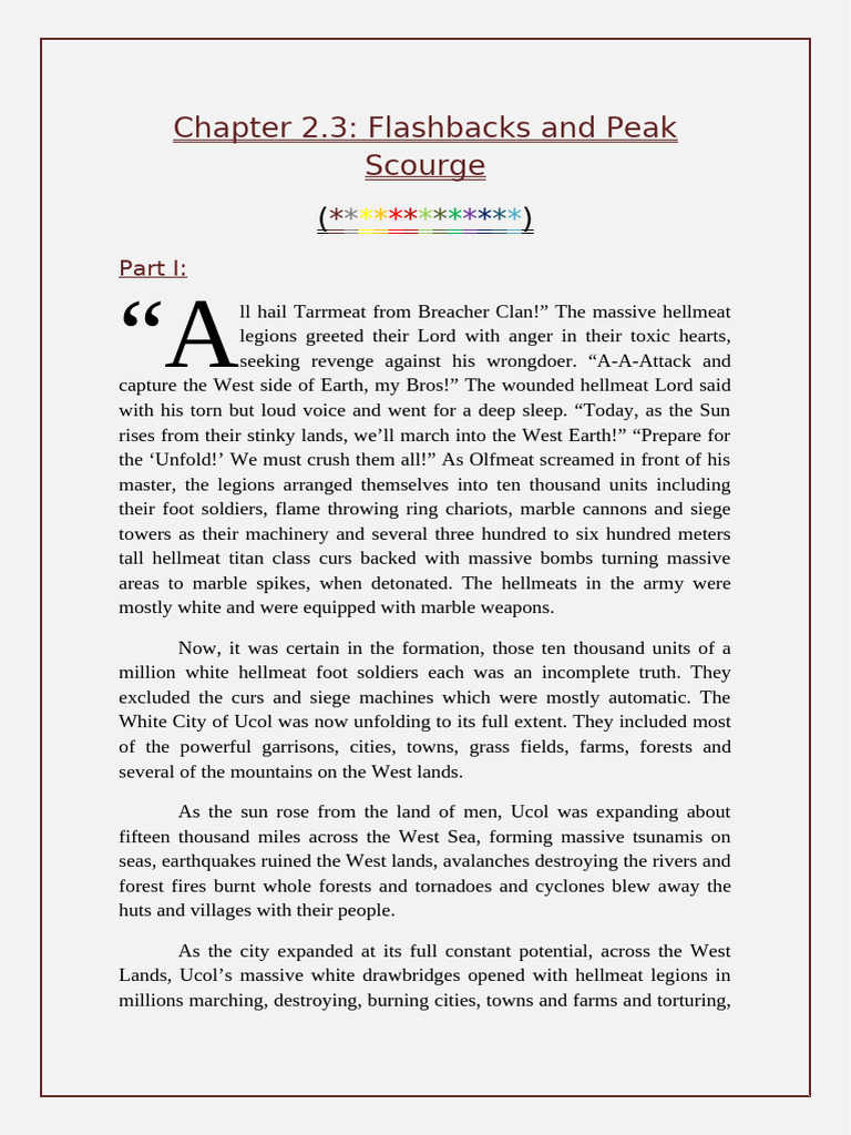 Chapter 2.3, Flashbacks and Peak Scourge | PDF | Dragon