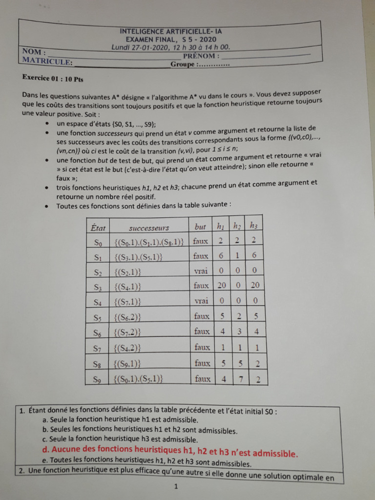 Exam Ai Corr 2020 | PDF
