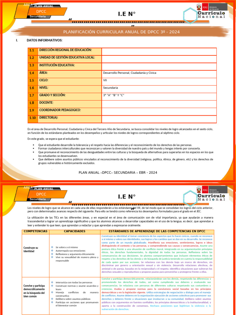 P.A DPCC 3° - 2024 | PDF | La sexualidad humana | Las emociones