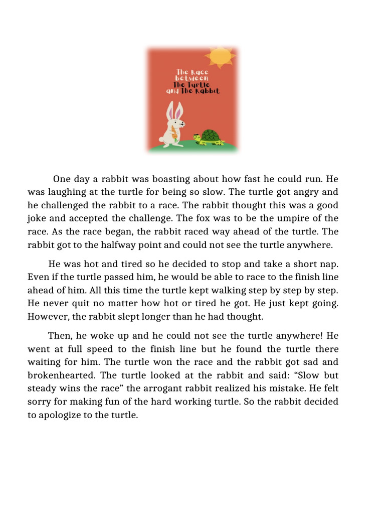 The Rabbit and The Turtle | PDF