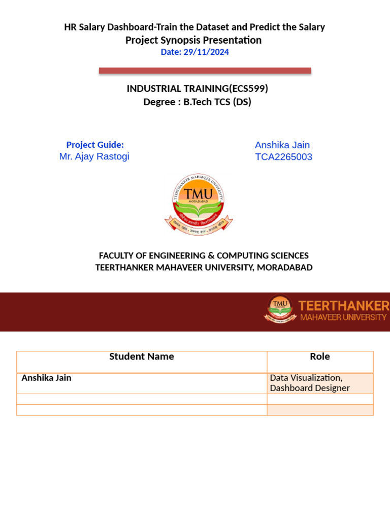 HR Salary Dashboard | PDF | Prediction | Data