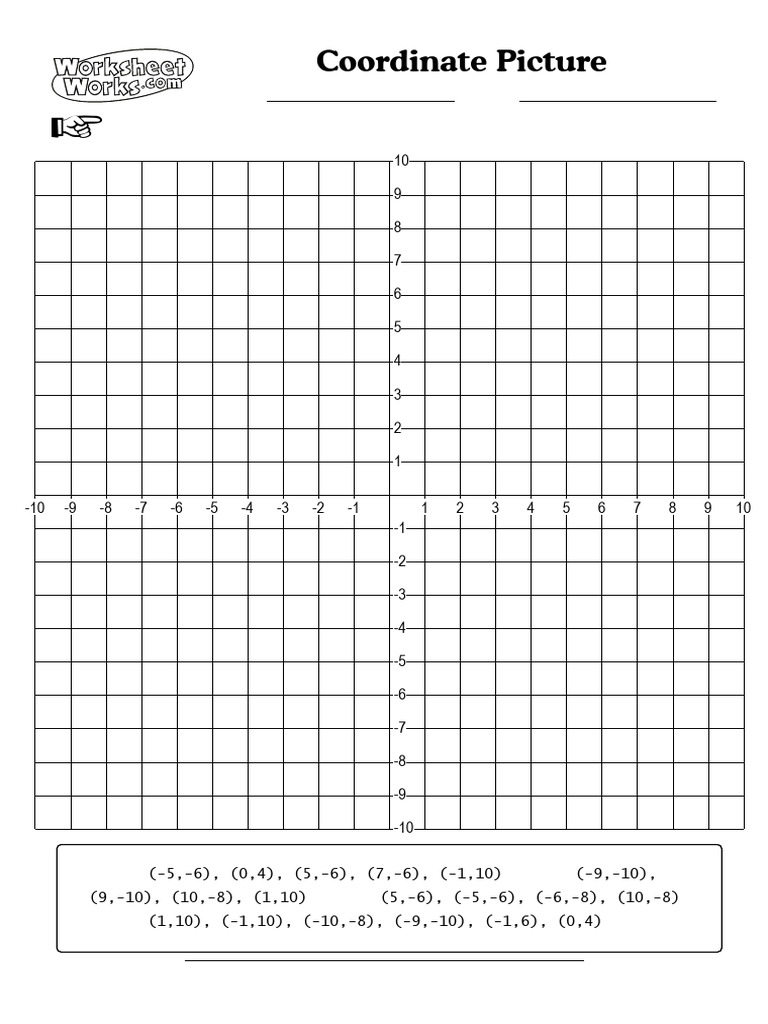 WorksheetWorks Coordinate Picture 1 | PDF