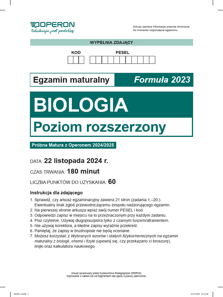001 024 N8504 Lo Egz Biol 4ZR Body | PDF