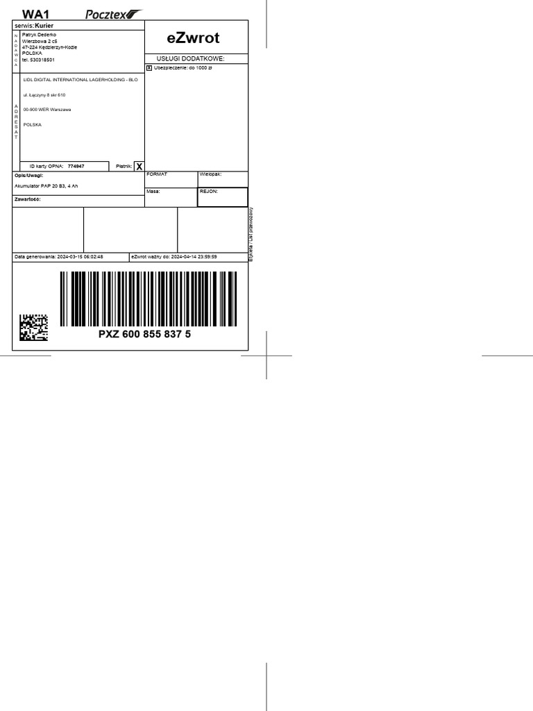 Etykieta_zwrotu | PDF