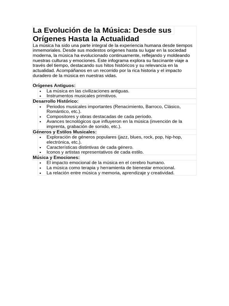 La Evolución de la Música | PDF
