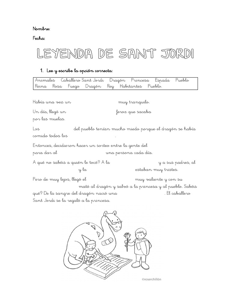 Ficha Sant Jordi Castellà 1 | PDF