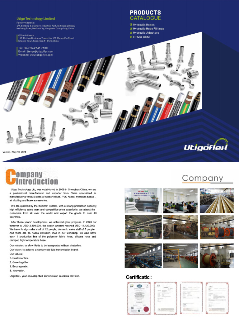 UtigoFlex Rubber Hoses&Fittings E-Catalogue | PDF
