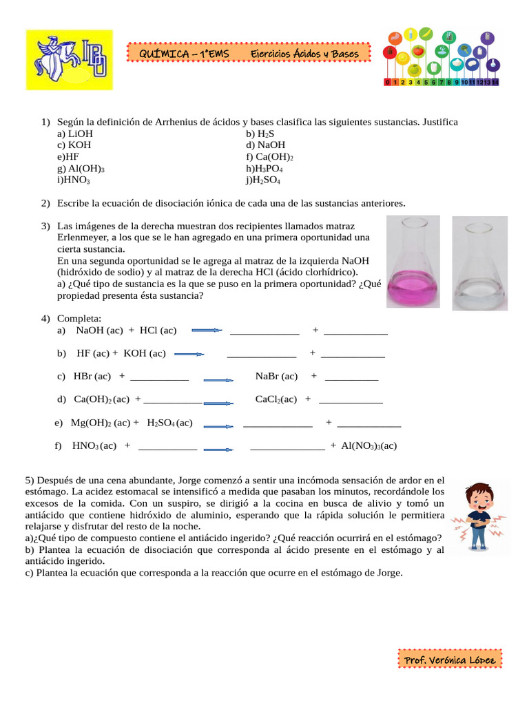 Ácido-base.Ejercicios (1) | PDF
