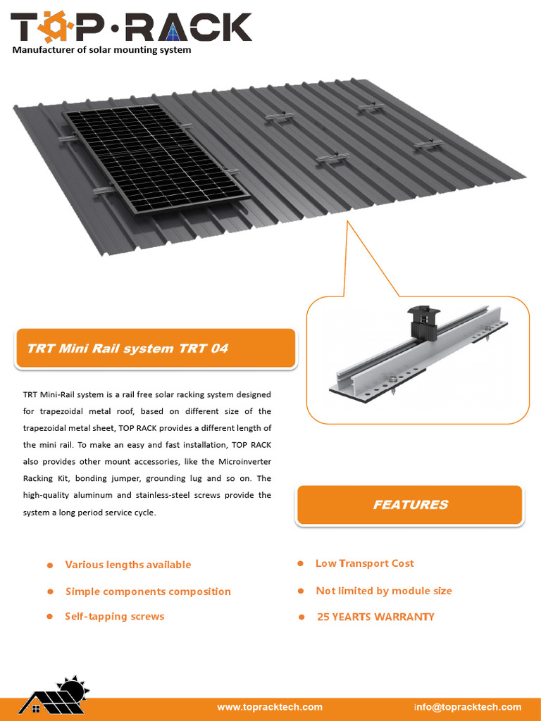 TRT Mini Rail System - TRT 04 122624 | PDF