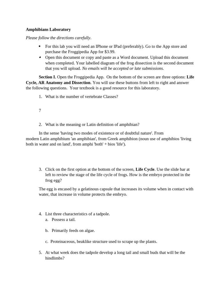 Froggipedia Amphibian Laboratory | PDF | Frog | Amphibian