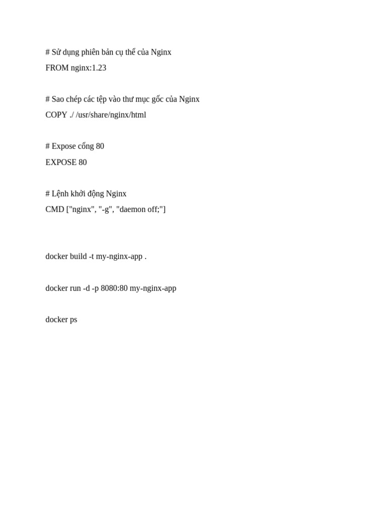 Sử Dụng Phiên Bản Cụ Thể Của Nginx | PDF