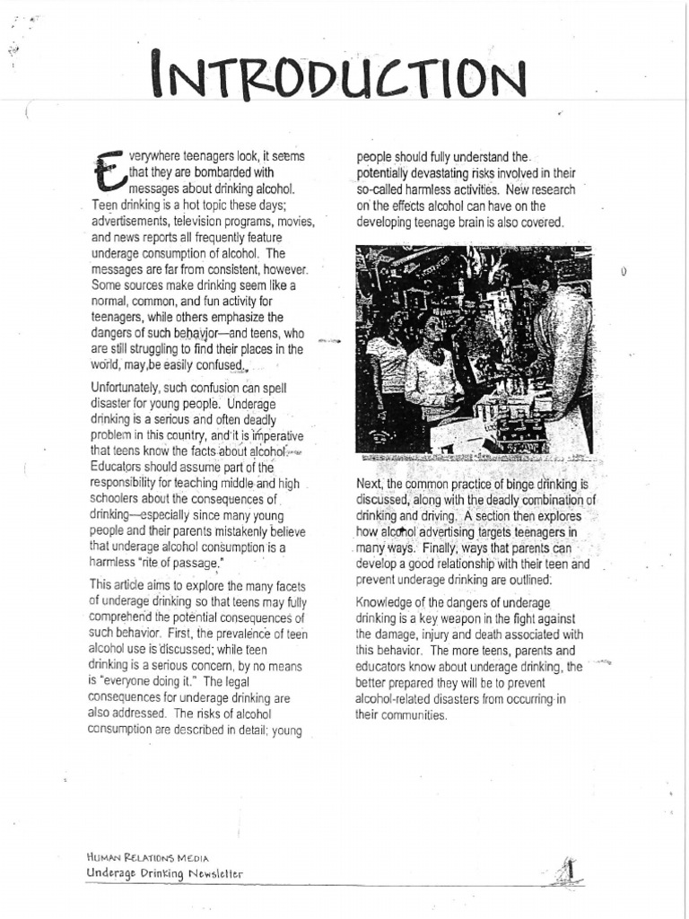 Underage Drinking Article | PDF
