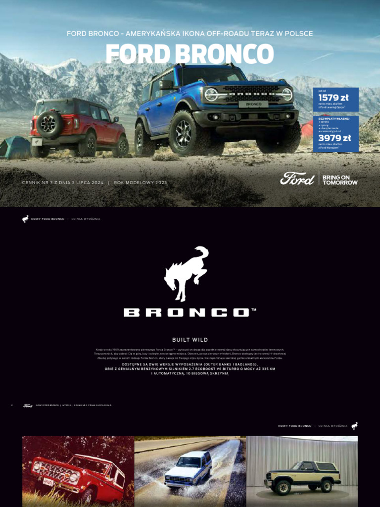 Ford Bronco NR 3 Z Dnia 3 LIPCA 2024 MY2023 - Compressed | PDF