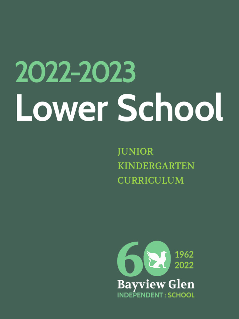 BVG LS Curriculum JK 2022-2023 Final | PDF | Literacy | Cognition