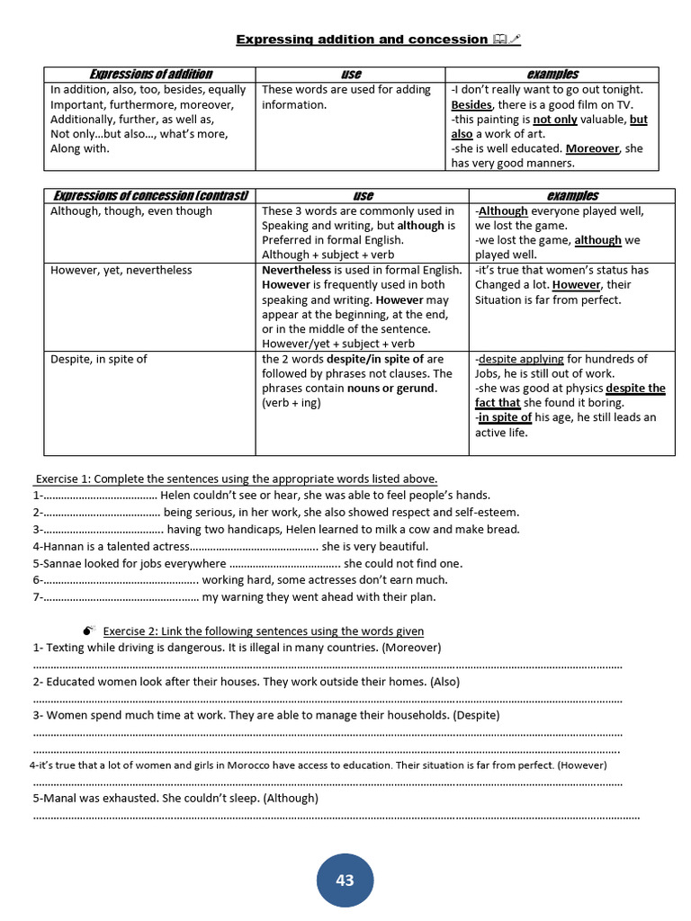 linking words, reported speech.... | PDF | Verb | Language Mechanics