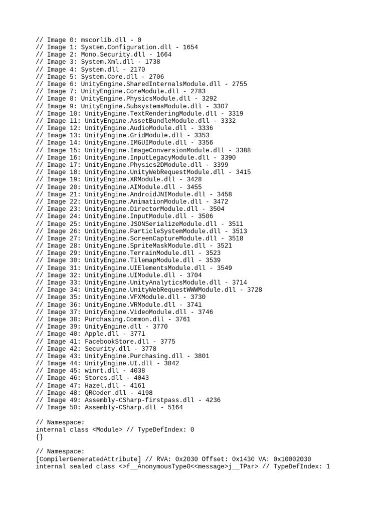 Among Us Il2cpp Dump | PDF | Constructor (Object Oriented Programming) | Programming