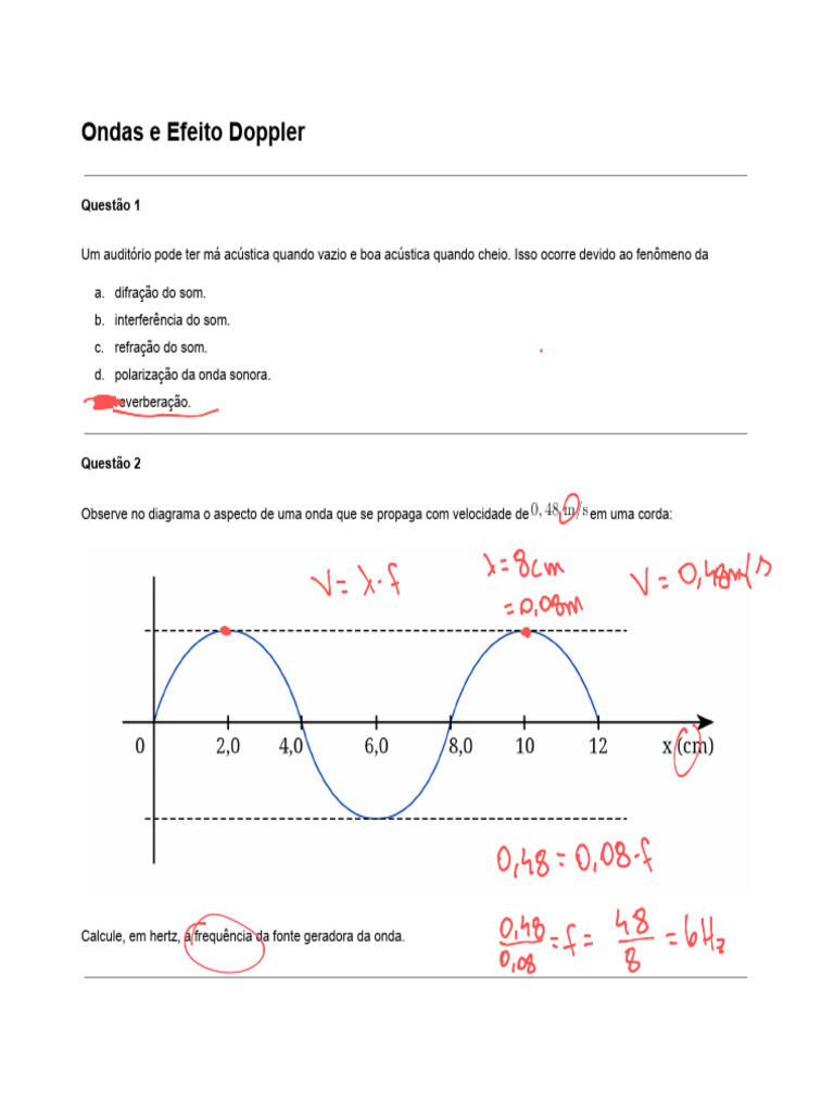 Ondas e Efeito Doppler | PDF | Ondas | Efeito Doppler