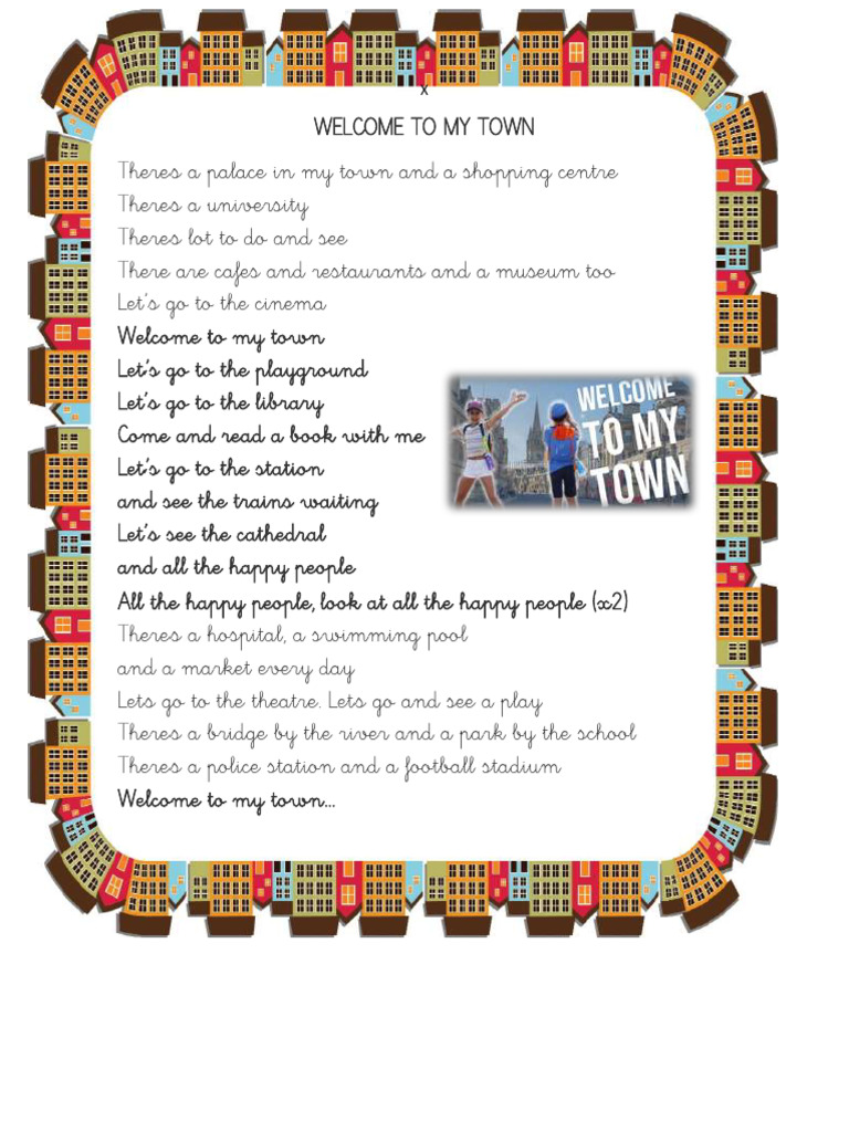 Welocme To My Town Song | PDF