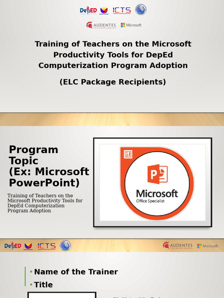Teacher Training on Microsoft Tools | PDF | Educational Technology ...