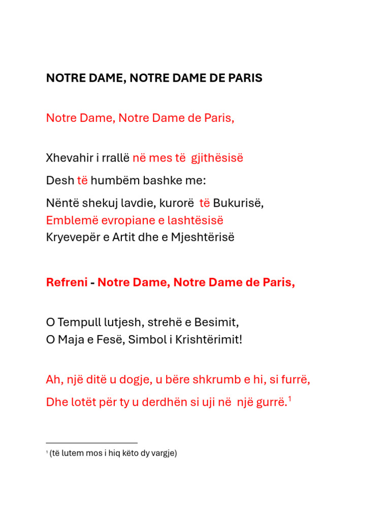 Notre Dame PDF Mimoza | PDF