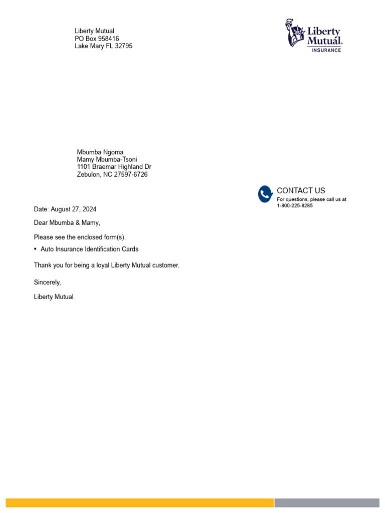 Liberty Mutual Auto Forms 9 | PDF | Insurance | Driver's License