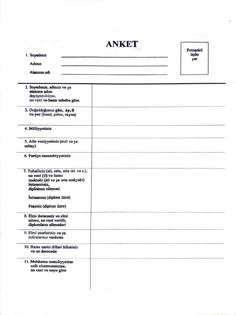 Anket | PDF