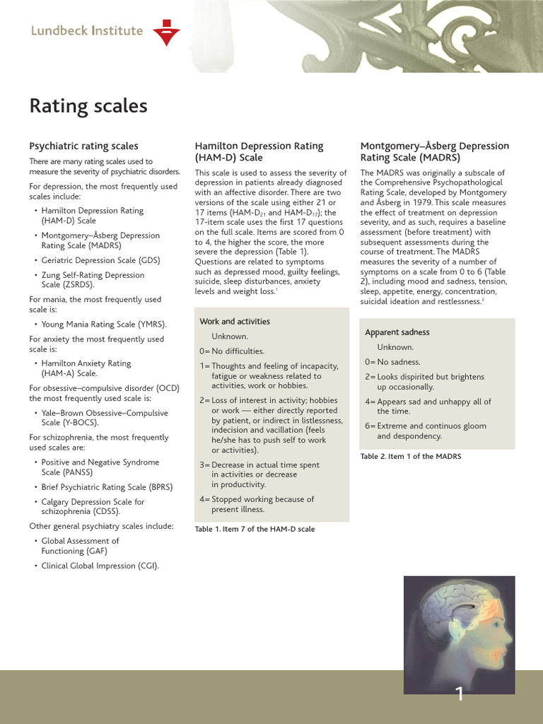 Psychiatric Rating Scales | PDF | Major Depressive Disorder | Mood ...