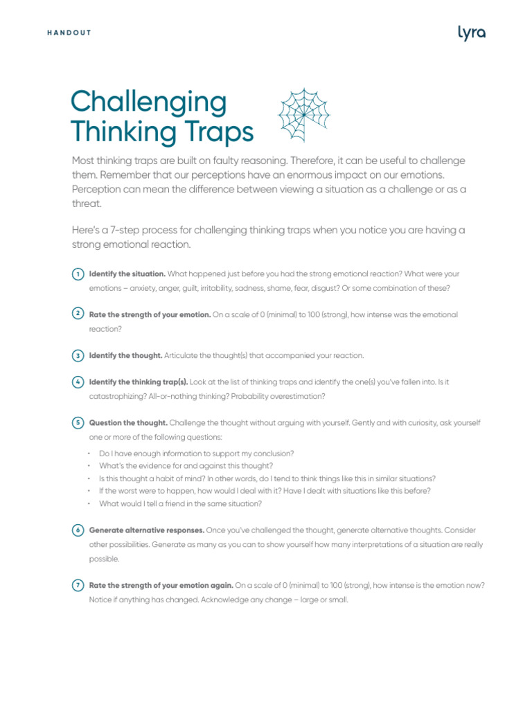 Challenging Thinking Traps | PDF