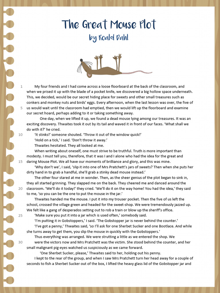 Non-Fiction-Y7-Boy The Great Mouse Plot (16!01!2018) | PDF