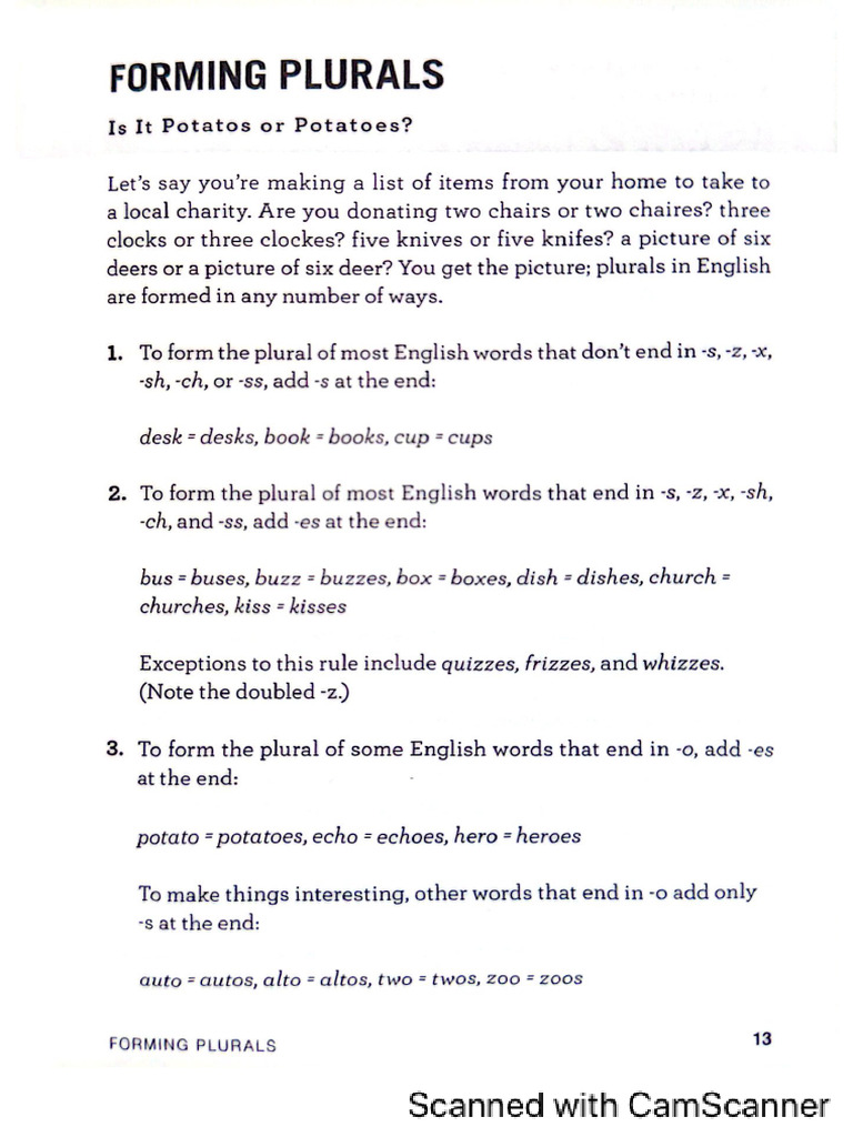 English Forming Plurals | PDF