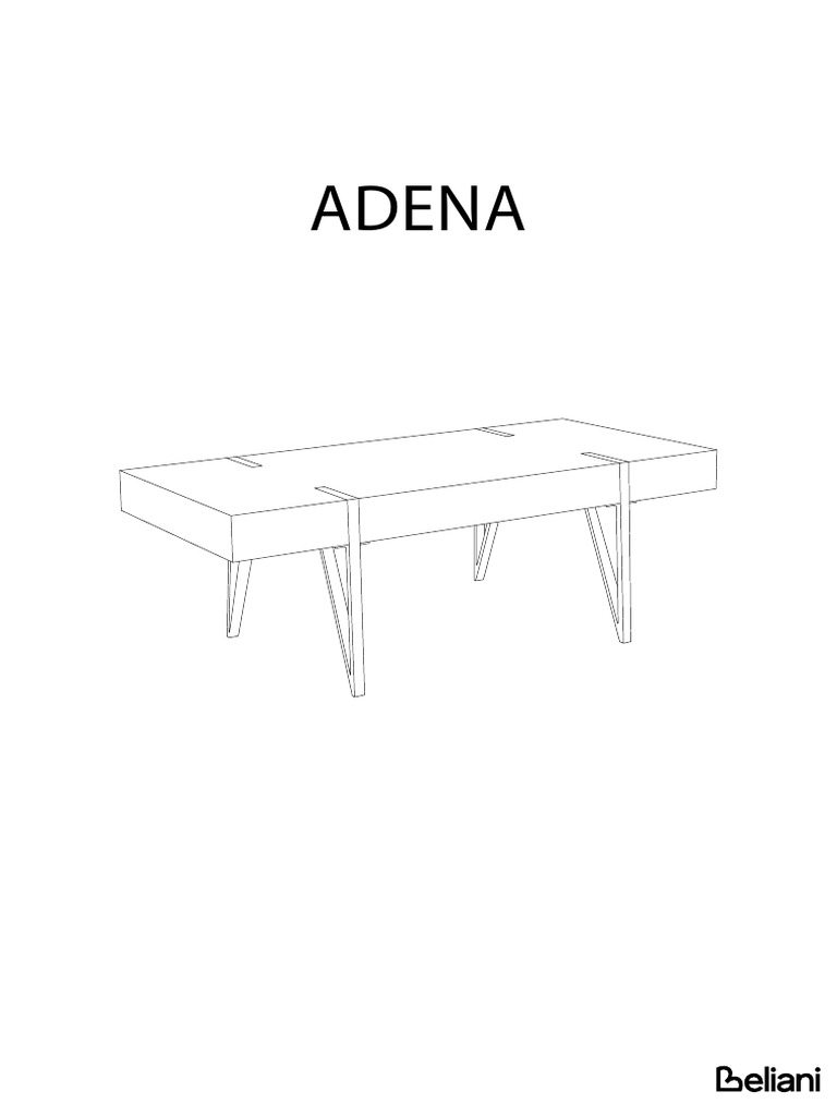 Manual de uso Mesa de comedor madera clara_negro 180 x 90 cm ADENA #1 | PDF