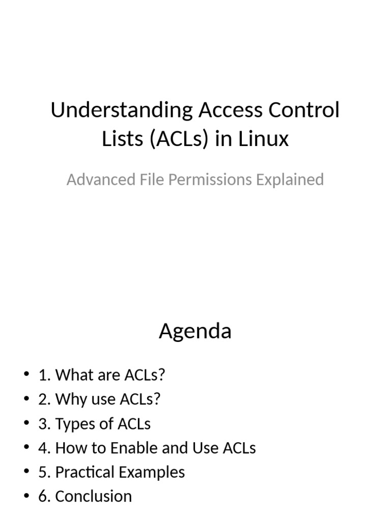ACLs in Linux | PDF
