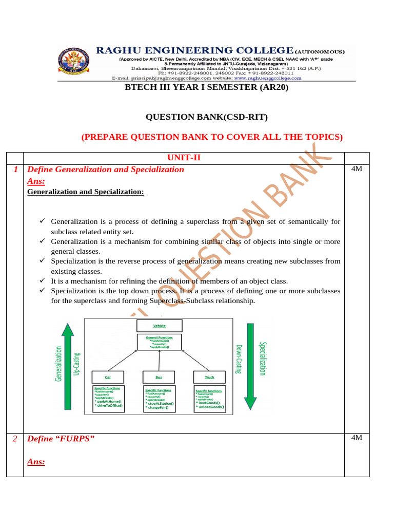 Unit-2 Oose Question and Answers | PDF | Use Case | Object (Computer Science)