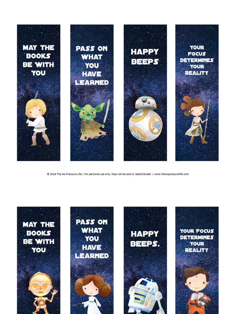 Star-Wars-Bookmarks-The-No-Pressure-Life | PDF