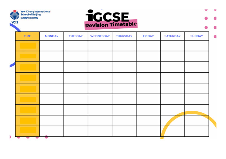 revision schedule | PDF