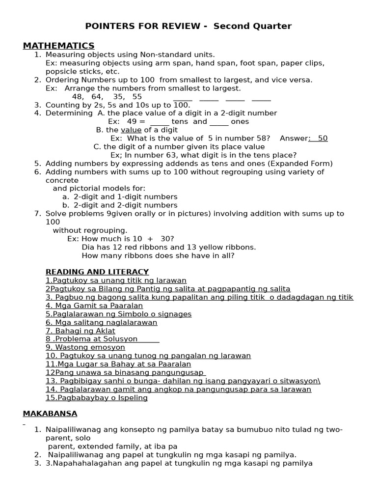 POINTERS-FOR-REVIEW | PDF