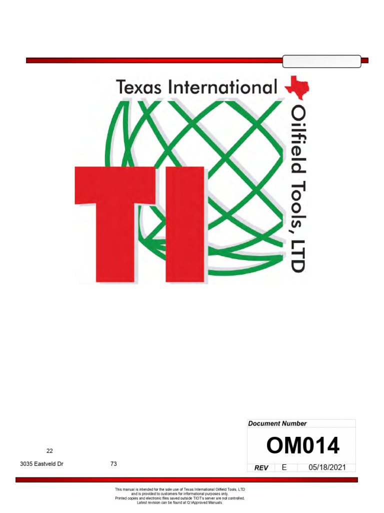 OM014 Rev E TI Operation Manual Rotary Casing Slips SD DU CMS DCS UC ...